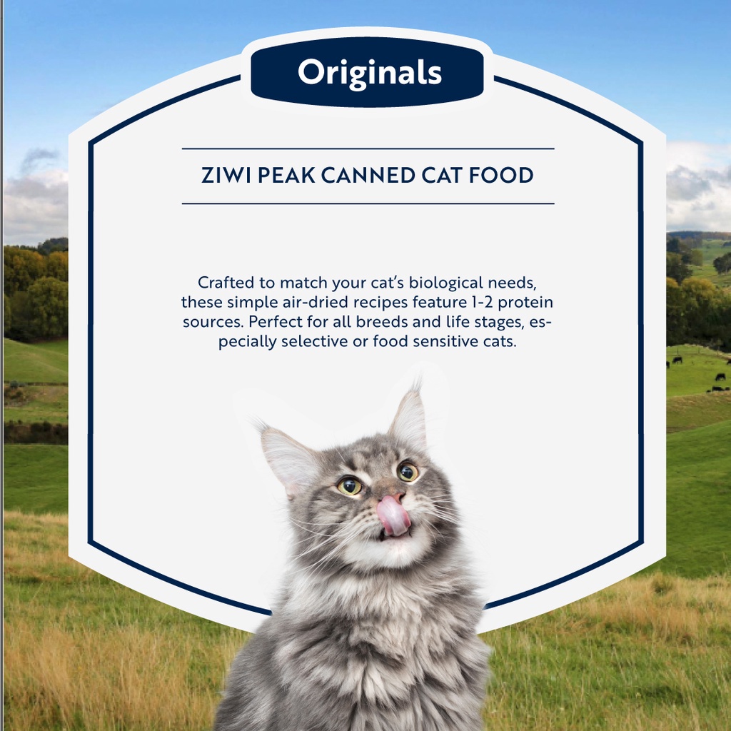 Ziwi Peak Wet Cat Food (185g x 12) | Complete Diet Meal Topper Carton Deal Venison Lamb Beef ...