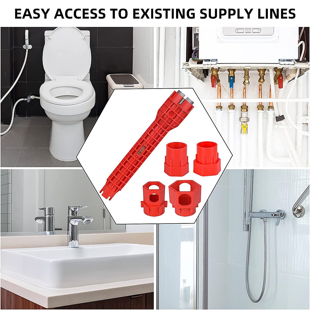 14 In 1 Faucet Sink Wrench Pipe Wrenches Faucet Sink Installer Kit for ...