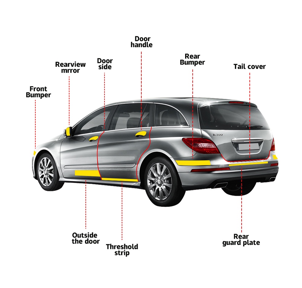 6D Carbon Fiber Car Self Adhesive Sticker Glossy Matte Black Auto Door ...