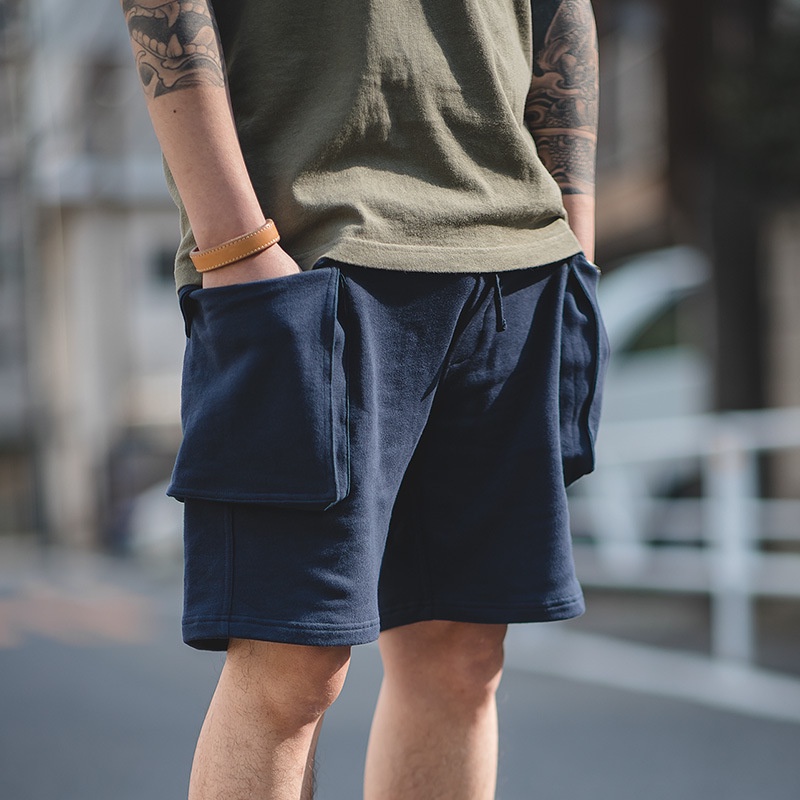 Maden P44 military shorts large pocket shorts knitted sports cotton ...