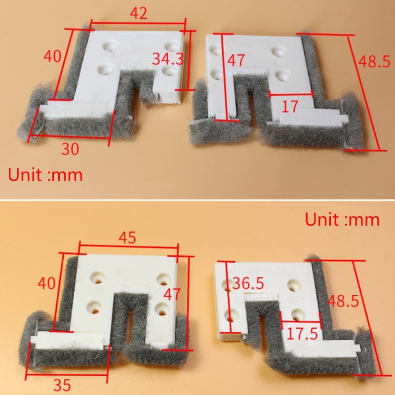 4pcs Sliding Window Buffer Block Up and Down Track Sealing Wind-proof ...