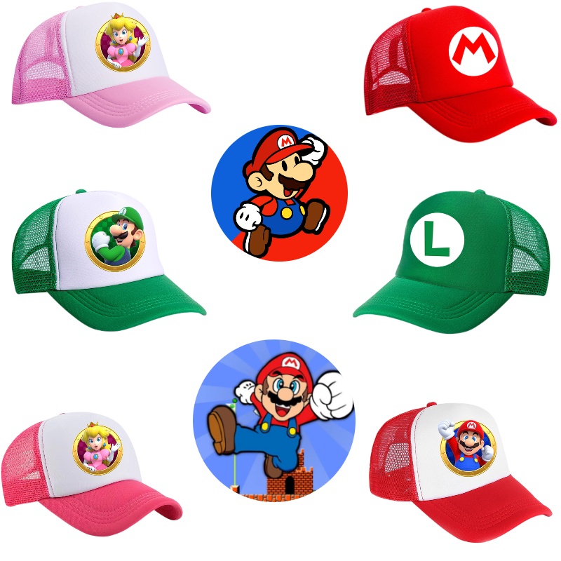 Cute And Colorful Super Mario Brothers Cartoon Hat For Kids, Protects ...