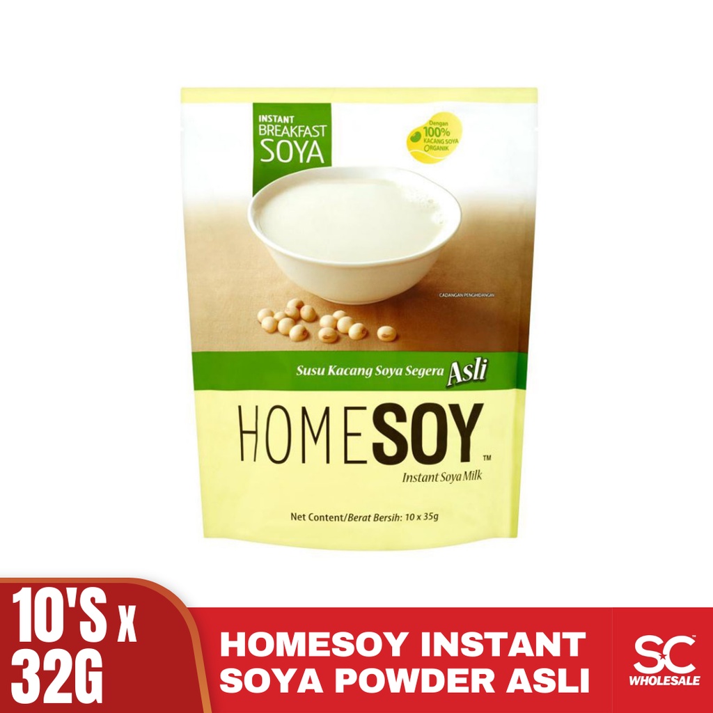 Homesoy Instant Soy Milk Powder Breakfast Soya Orignal 32g x 10s ...