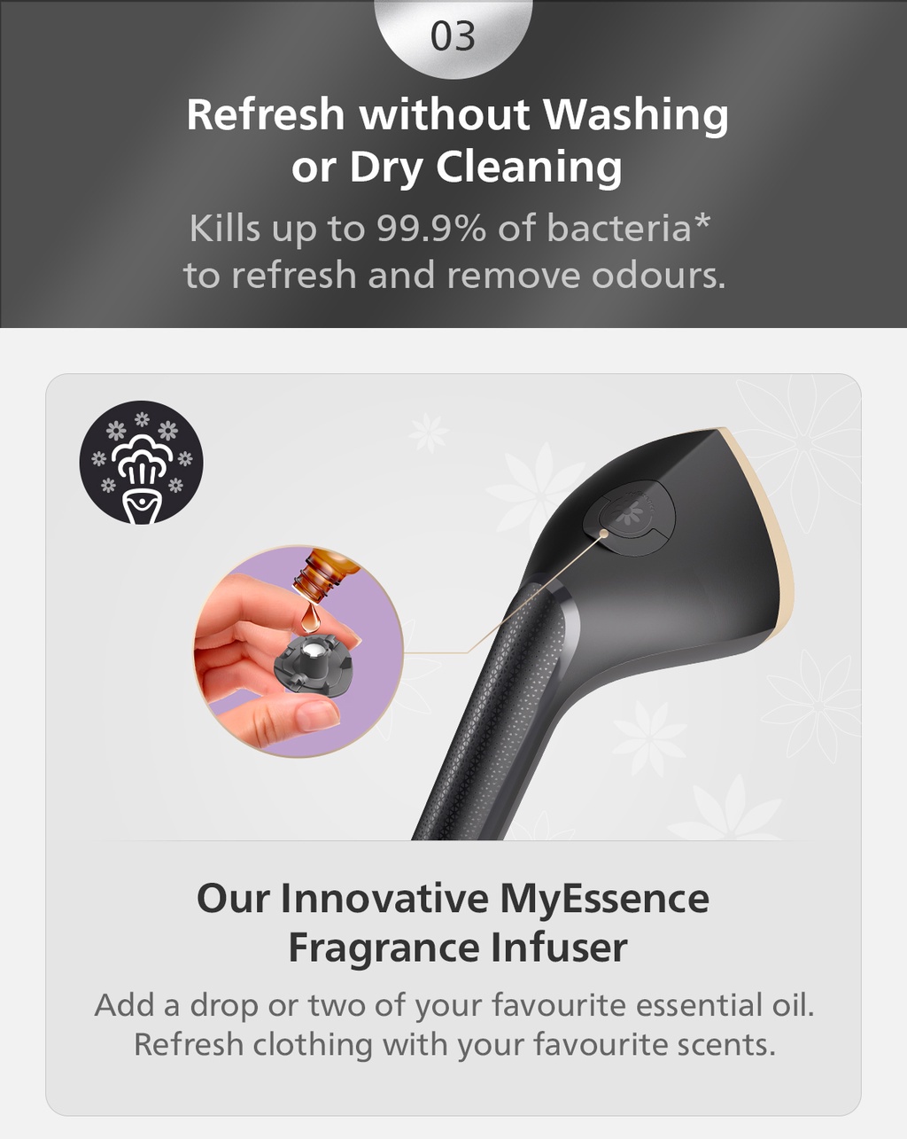 PHILIPS Stand Garment Steamer 3000 Series (MyEssence Fragrance Infuser ...