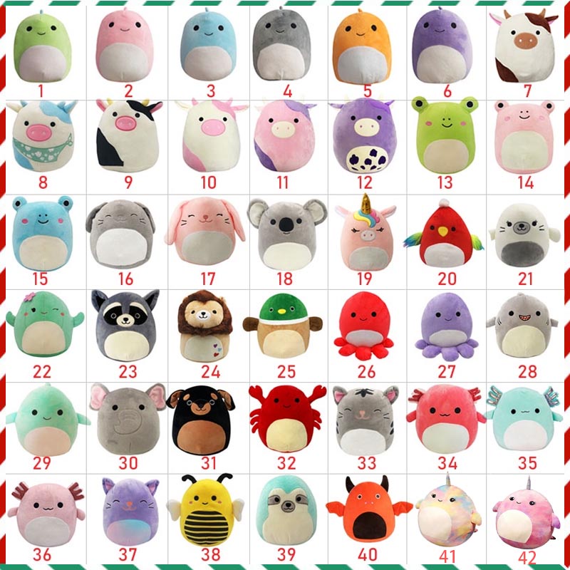 20-40cm Squishmallows Animal Doll Stuffed Toys Birthday Big Plush Dolls ...