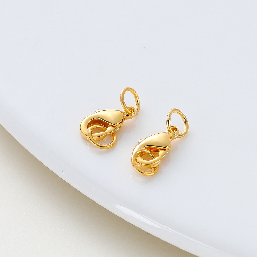 St. kunkka 10Pcs 18K Color Retention Gold-Plated Lobster Clasp+Double ...