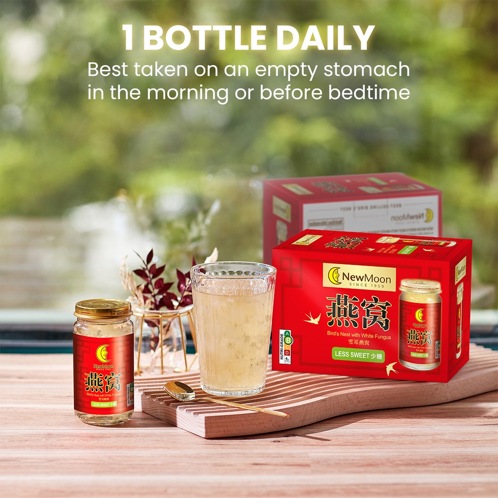 [Bundle of 2 - Less Sweet] New Moon Bird's Nest with White Fungus Rock ...