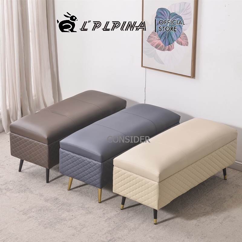Pl Simple Storage Ottoman Sofa Stool Rectangle Shoes Changing Stool ...