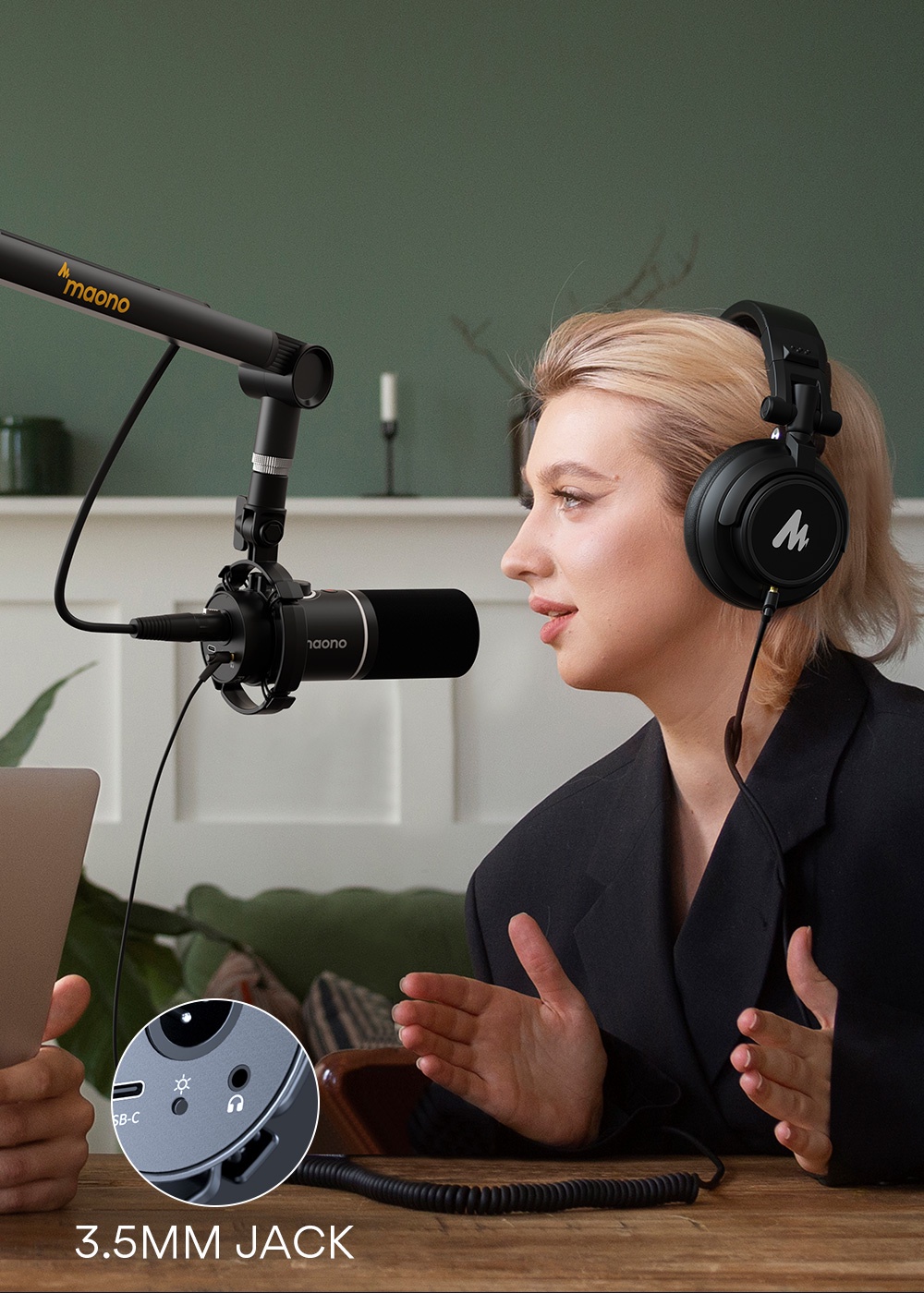 Maono PD200X Podcast Mic Dynamic Microphone USB/XLR Dual Mode ...