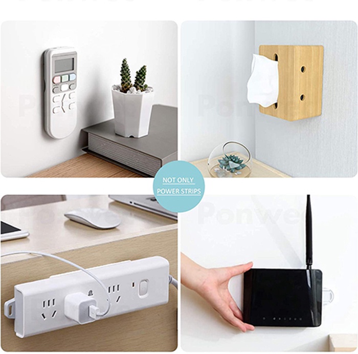 Self Adhesive Power Strip Holder, Fixator Power Extension Socket Cord ...