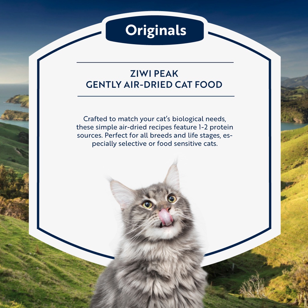Ziwi Peak Originals Air Dried Cat Food 1kg | High Protein, Complete Diet Meal Topper, Lamb ...
