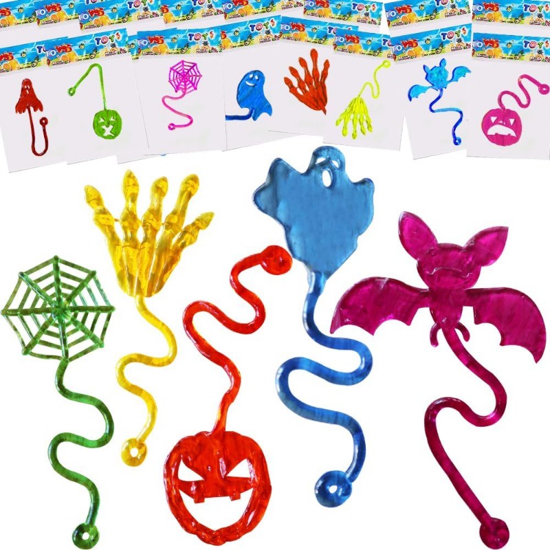 Halloween Stretchy Sticky Toys / Bat Ghost Pumpkin Elastic Sticky Hands ...