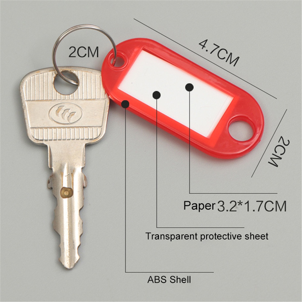 10pcs/lot Colorful Plastic Keychain Key Tags label Numbered Name ...