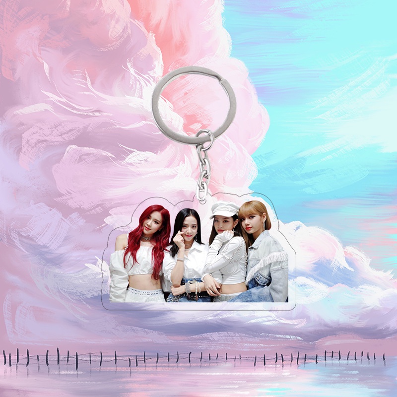 BLACKPINK Women's Team Theme Acrylic Keychain Cute LISA Pendant JISOO ...