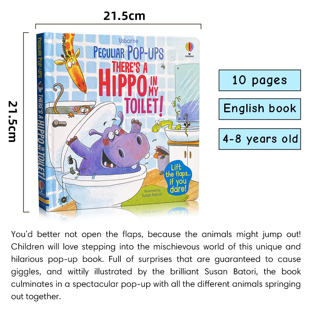 Usborne Pop-UPS There's A Hippo In My Toilet 3D Flap Educational ...