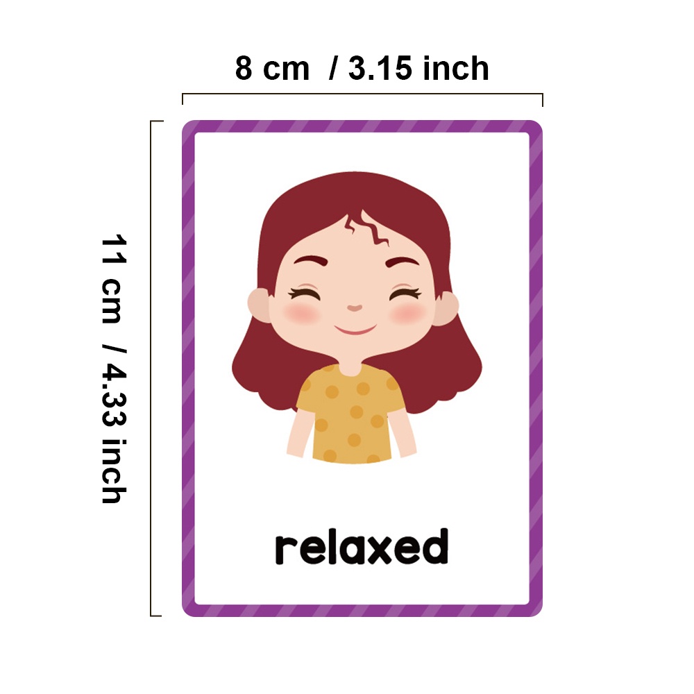 15 Cards My Emotion Feeling Vocabulary Words Cards Learning English ...