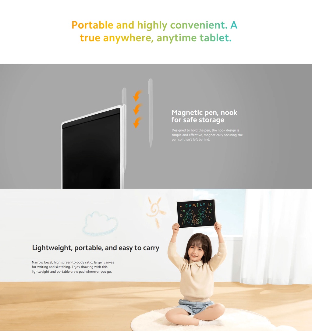 Xiaomi LCD Writing Tablet 13.5" (Color Edition) | Shopee Singapore