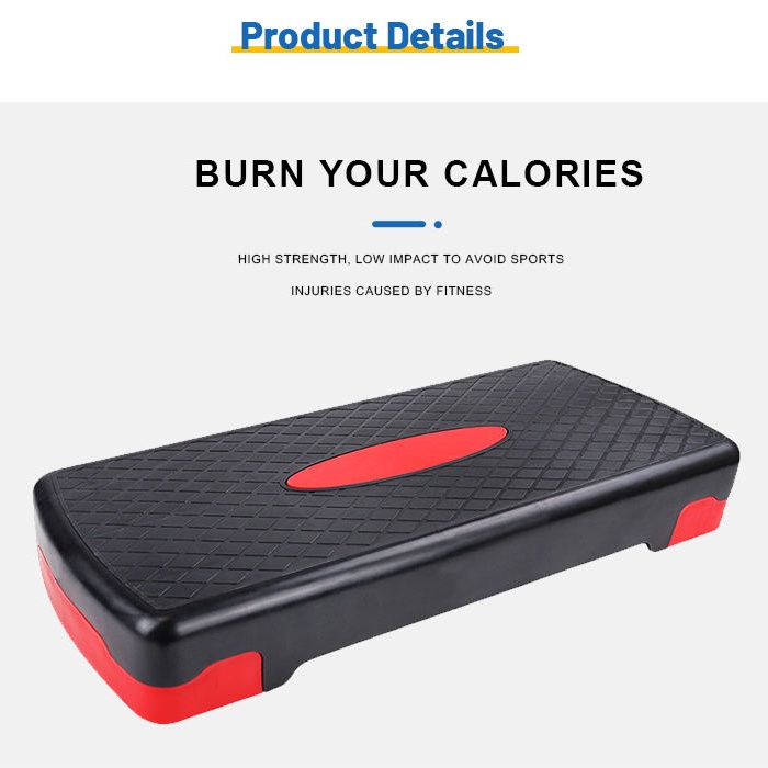 3H Adjustable Non-Slip Aerobic Step Up Board Stepper Fitness Workout ...