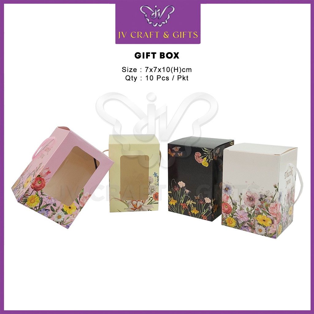 10pcs Kotak Doorgift Thank You / Box with Window / Wedding Souvenir ...