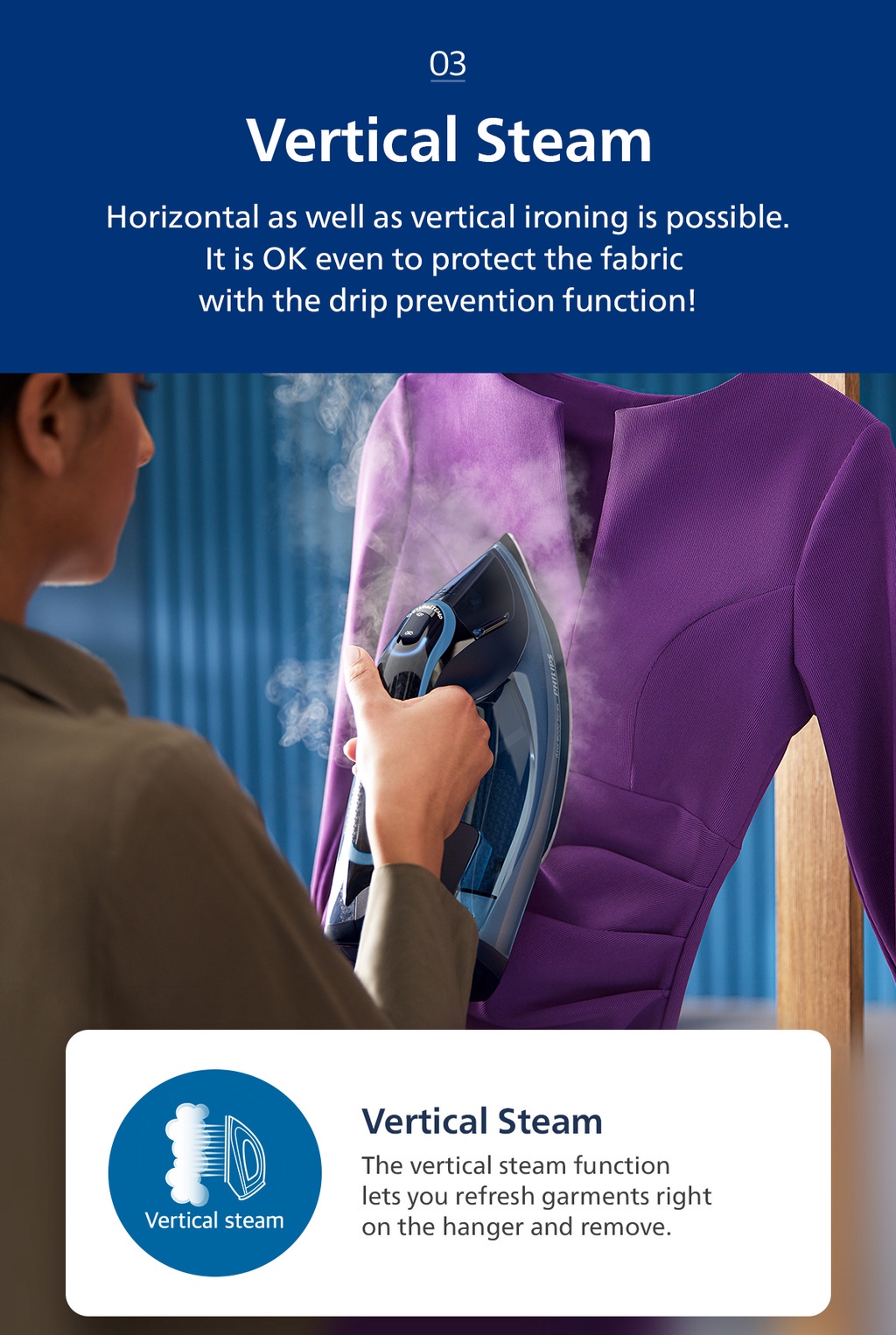PHILIPS Azur Steam Iron 8000 series with OptimalTEMP technology ...