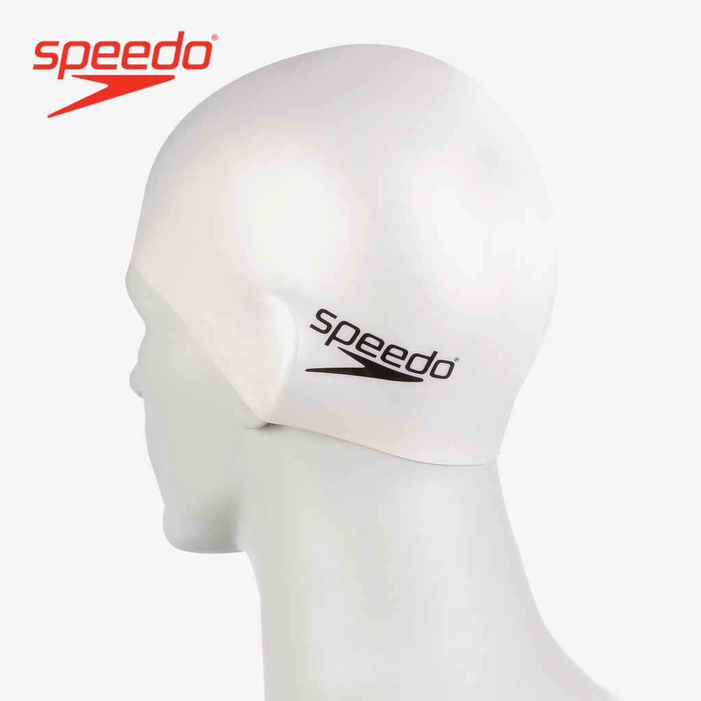 Speedo Men & Women Fitness Swim Caps Plain Flat Silicone - White - 8 ...