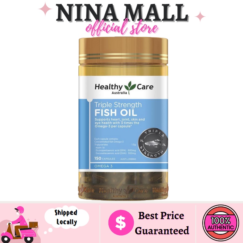 [SG l Authentic] Healthy Care Triple Strength Fish Oil l 150 Capsules [Nina.Mall.sg] | Shopee ...