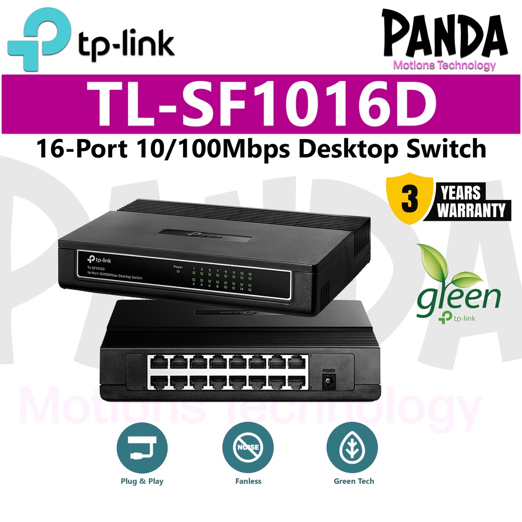 TP-Link 16-Port 10/100Mbps Desktop Switch (TL-SF1016D) | Shopee Singapore
