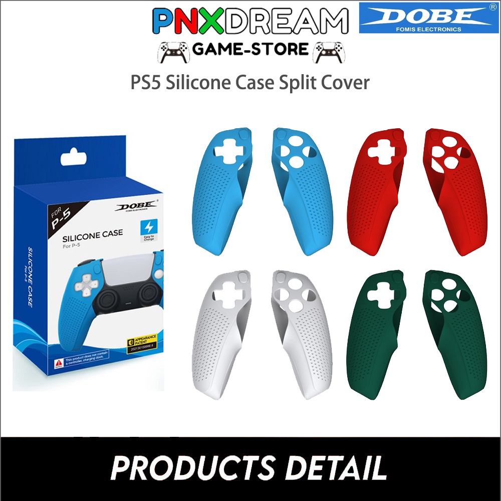 DOBE PS5 Dockable Silicone Case Split Cover Soft Casing For DualSense5 Gaming PS5 Controller ...