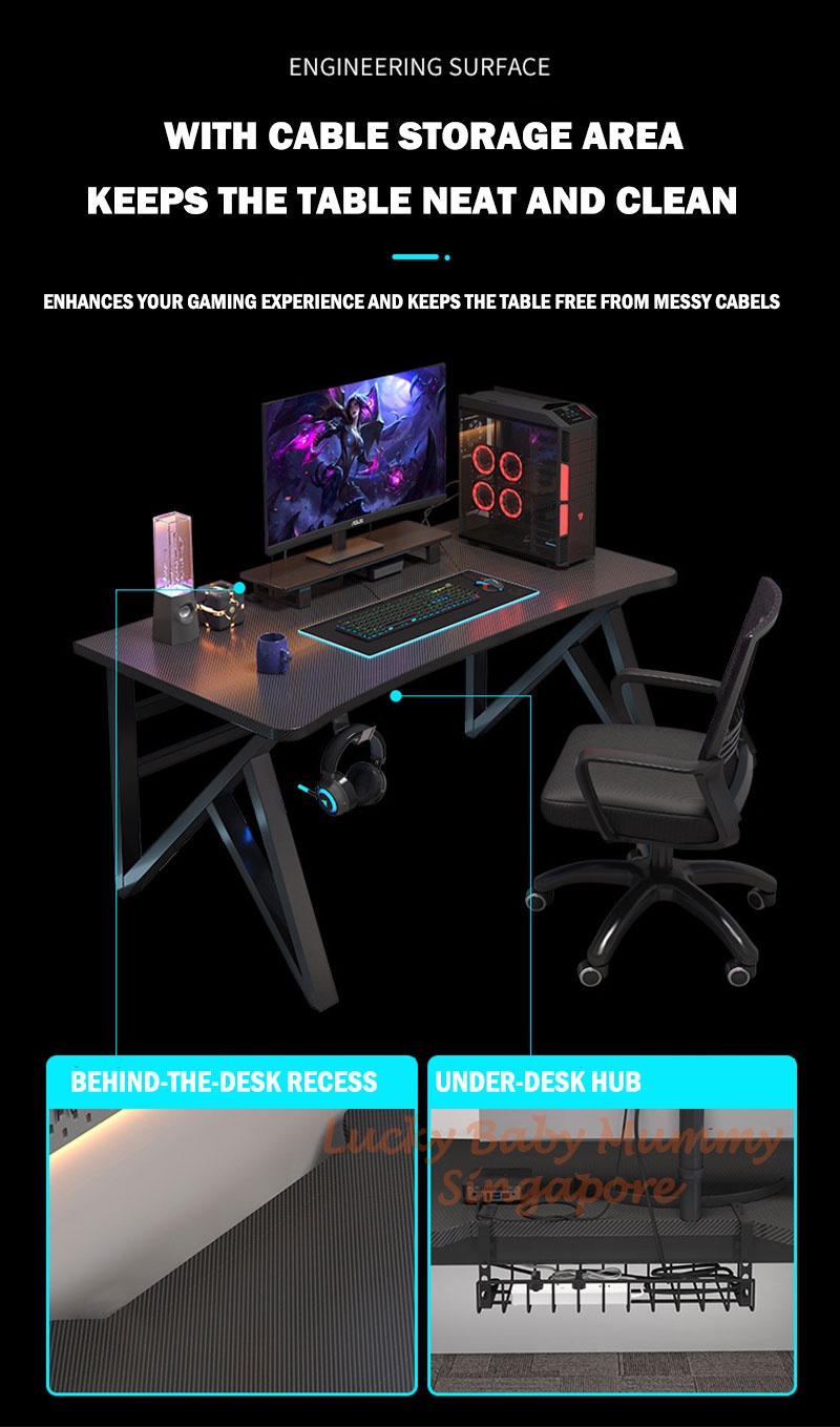 Carbon Fiber Texture Table, Simple Modern Desk, Ergonomic Gaming Desk, Carbon Fiber Texture ...