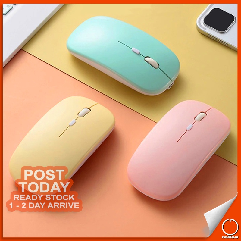 NOISELESS CLICK Mini Bluetooth Wireless Mouse Computer Laptop Mobile ...