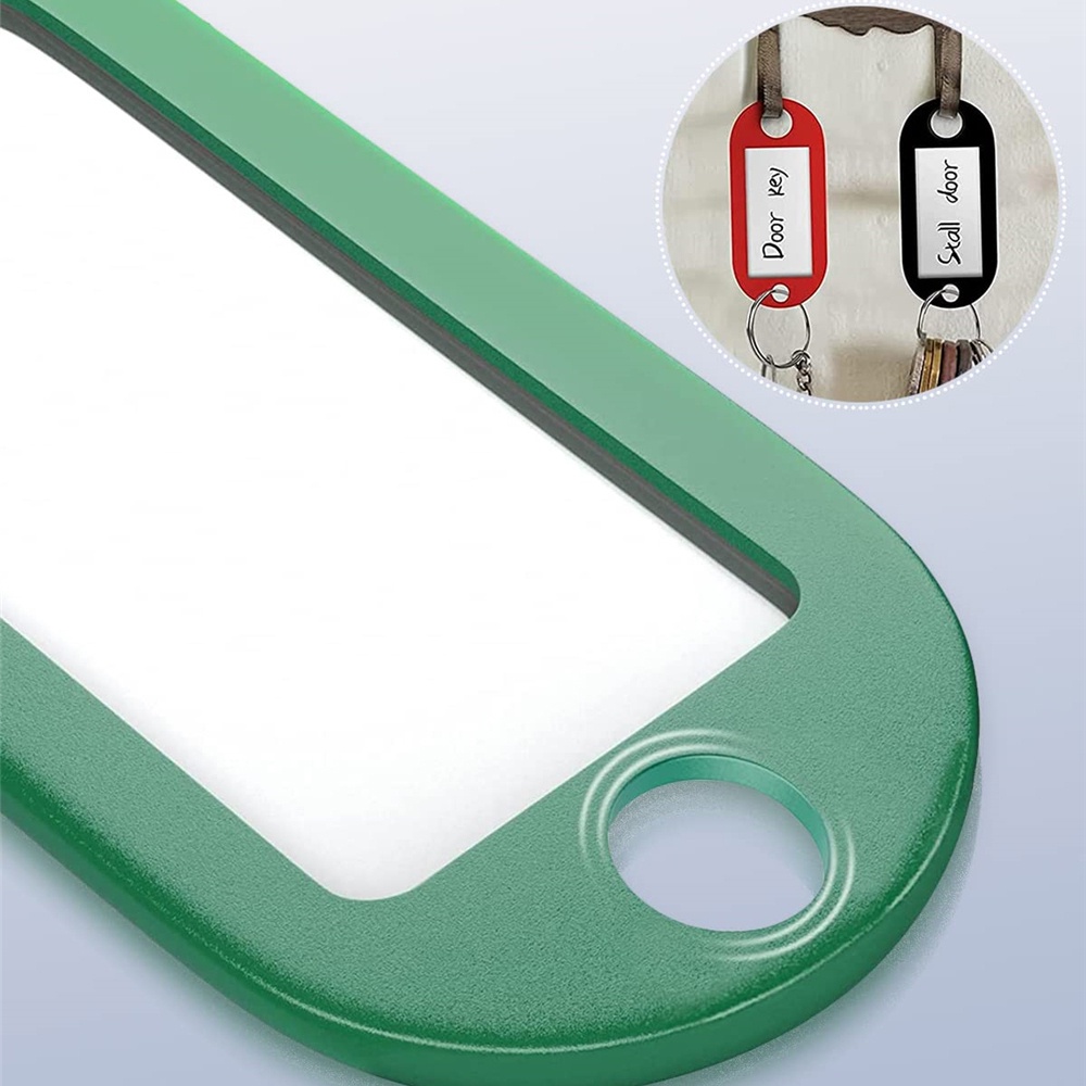 10pcs/lot Colorful Plastic Keychain Key Tags label Numbered Name ...