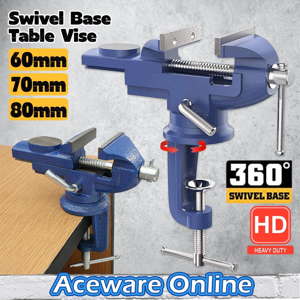 60mm 70mm 80mm Swivel Base Table Vise Clamp Bench Vise Heavy Duty ...