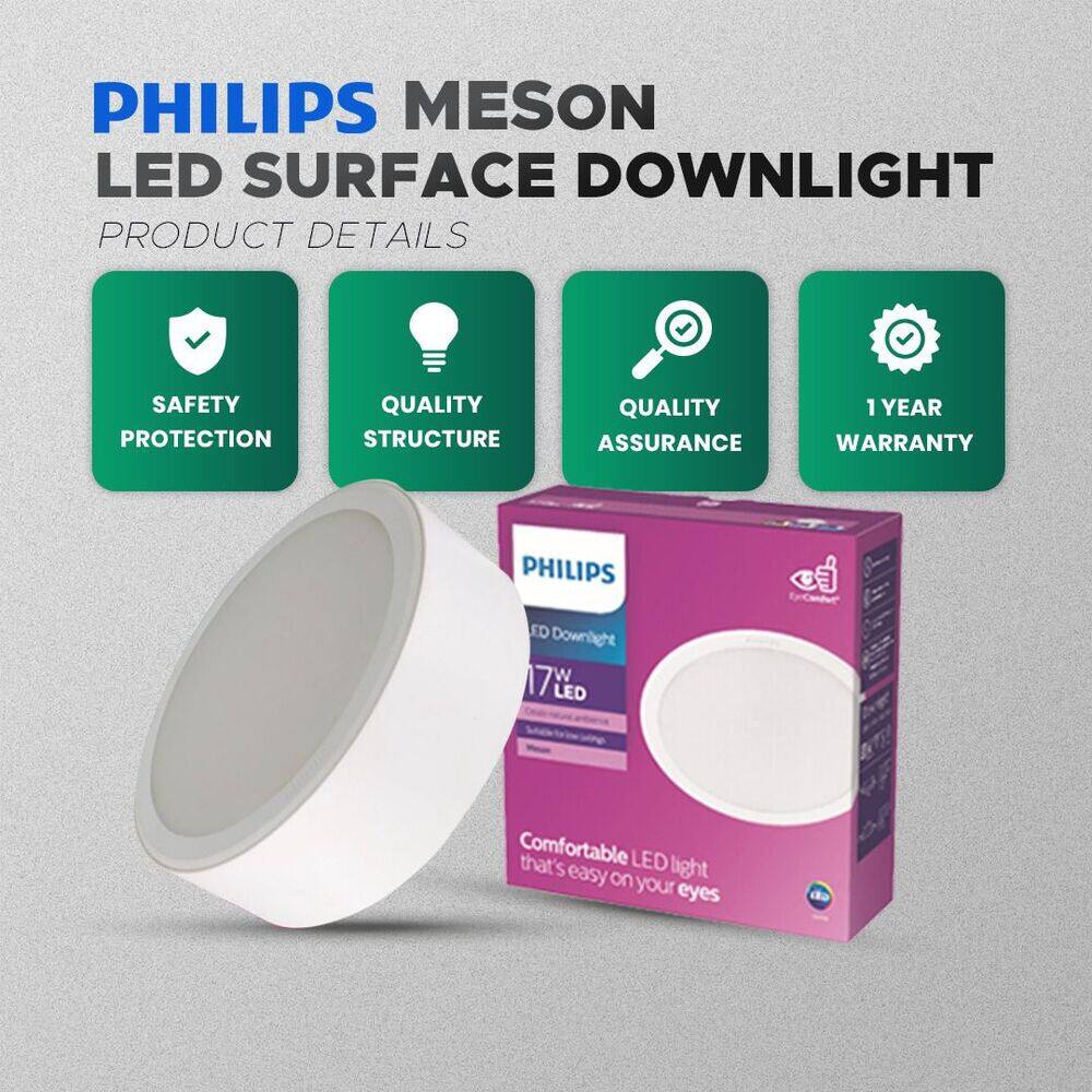 PHILIPS MESON 7" 17W-59472/ 9" 24W-59474 SURFACE MOUNT LED DOWNLIGHT ...