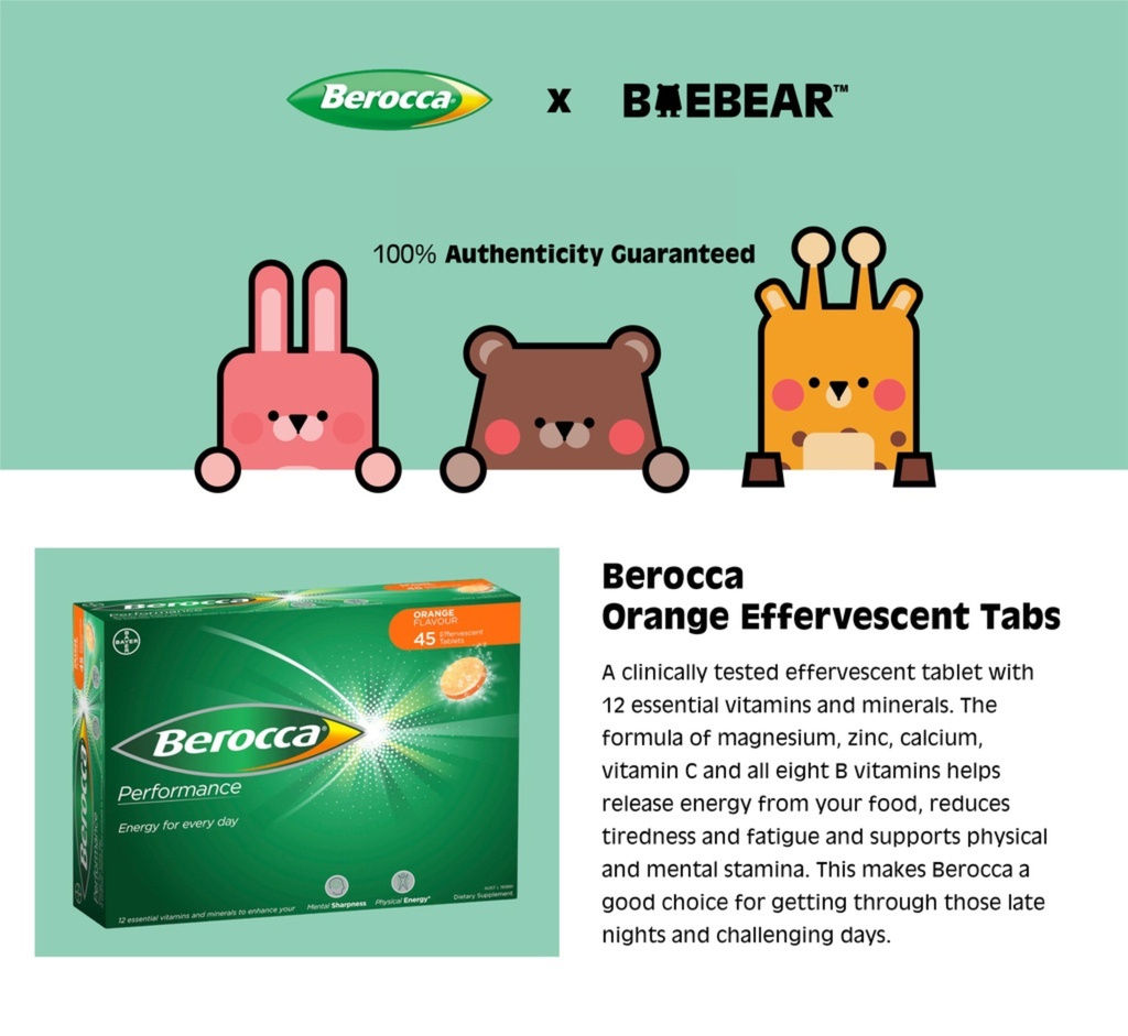 Berocca Orange Energy Vitamin C Effervescent | Berocca Boost | Berocca ...