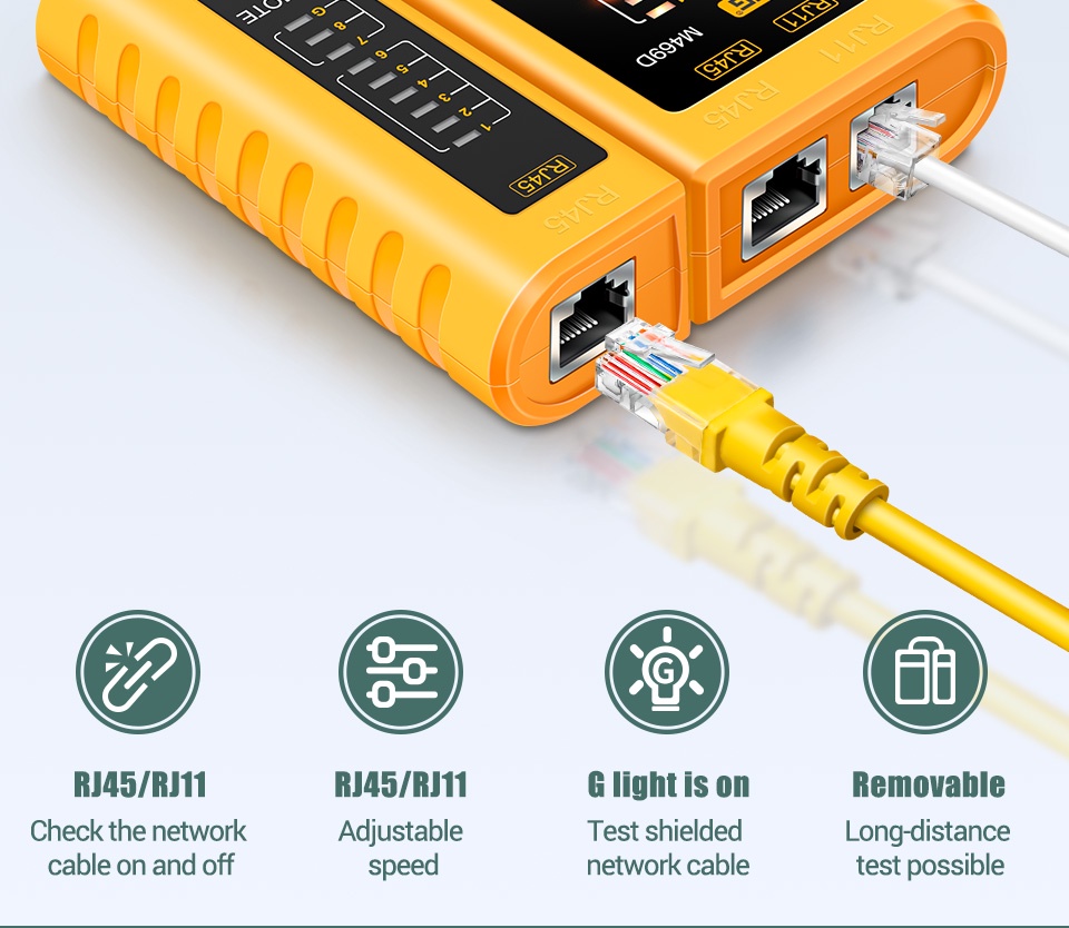 ZoeRax Network Cable Tester, RJ45 Cable Lan tester RJ45 RJ11 RJ12 CAT5 ...
