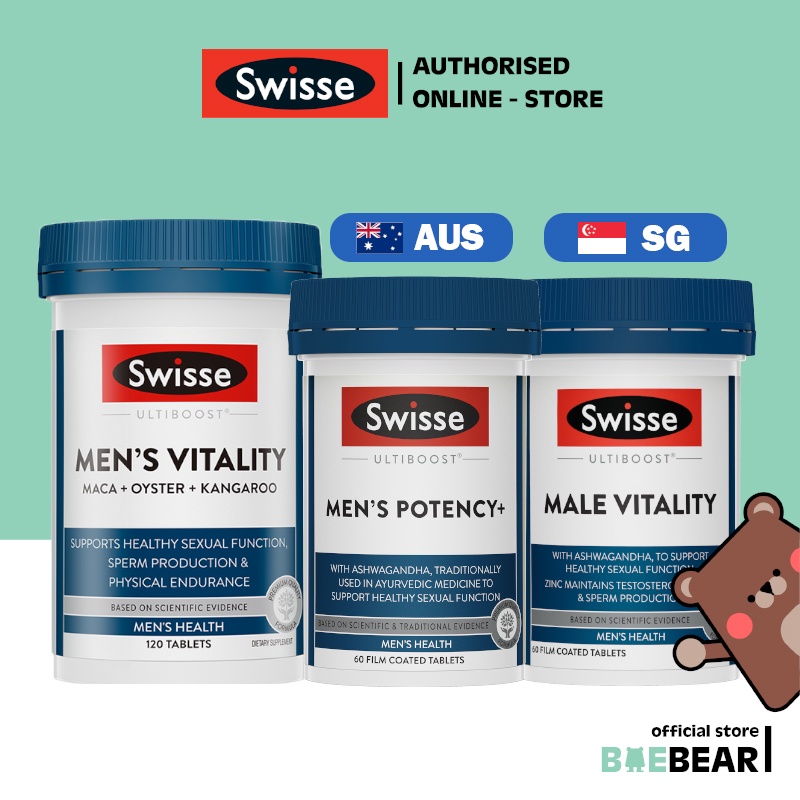 (Brand Authorized) Swisse Ultiboost Male Vitality | Men Potency (Maca + Oyster + Kangaroo) | Sex ...