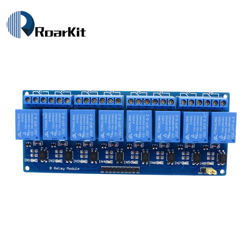 8 Way 5V Low-Level Trigger Isolation And Protection 8-Channel With Optocoupler Relay Module For ...