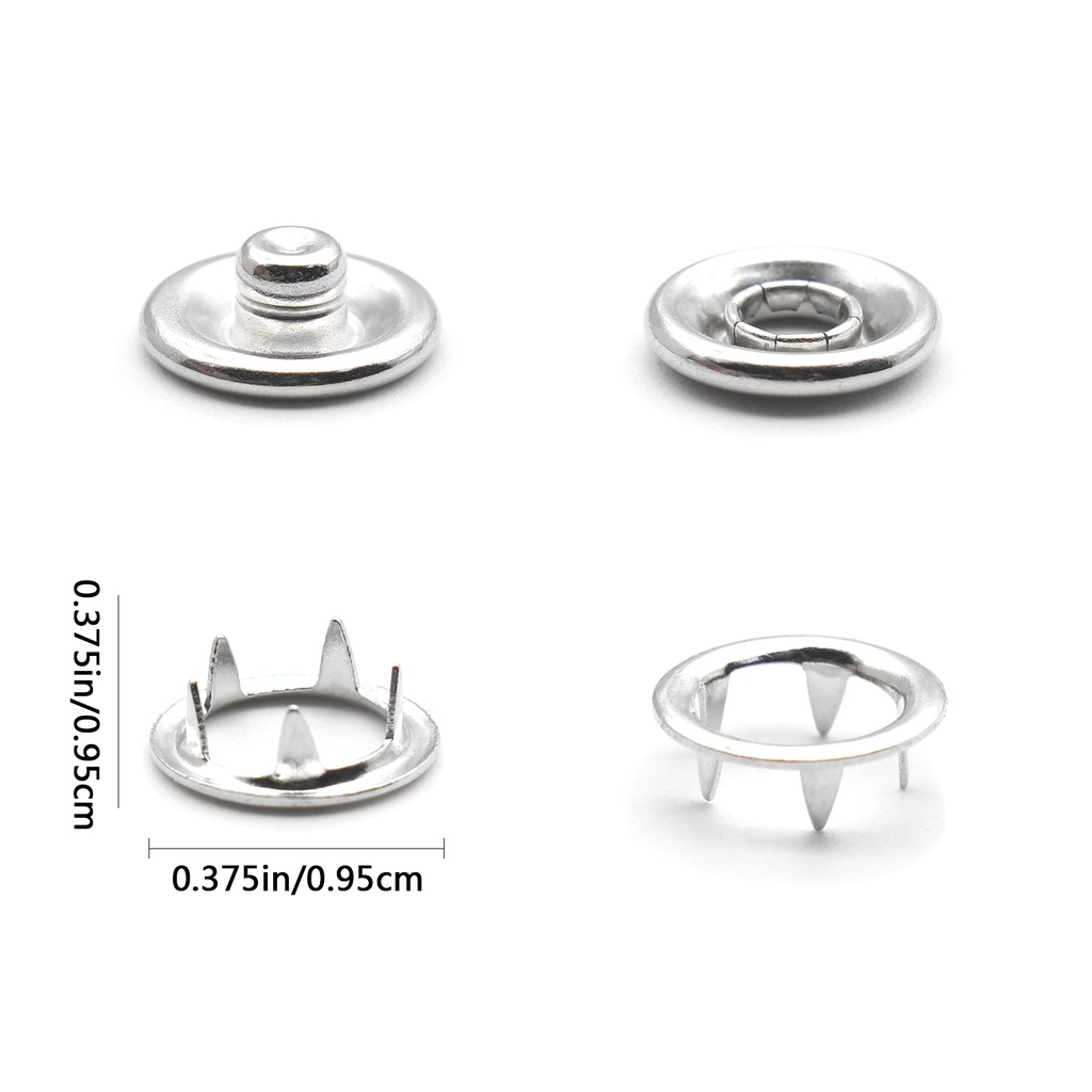 Five-Prong Snap Fastener Kit – No-Sew Button Press Tool for Easy ...