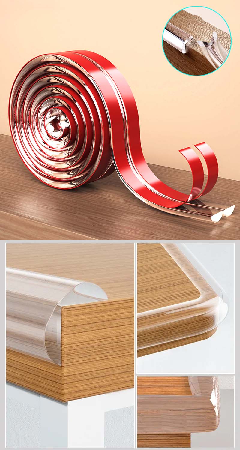 1M Baby Proofing Table Edge Bumper Stickers / Self-Adhesive Wall ...
