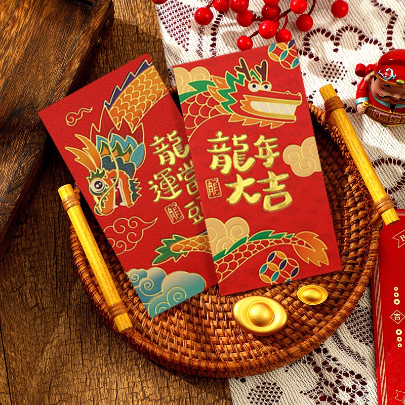 6pcs Chinese New Year Red Envelope Creative Cute Cartoon Red Packet ...