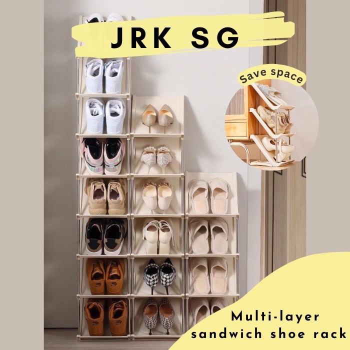 Minimalist Tall multi-layer sandwich style shoe rack | for BTO condo ...