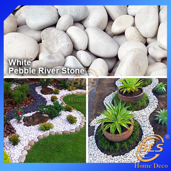 18kg White Pebble River Stone For Garden Landscape / Batu Sungai Hiasan ...