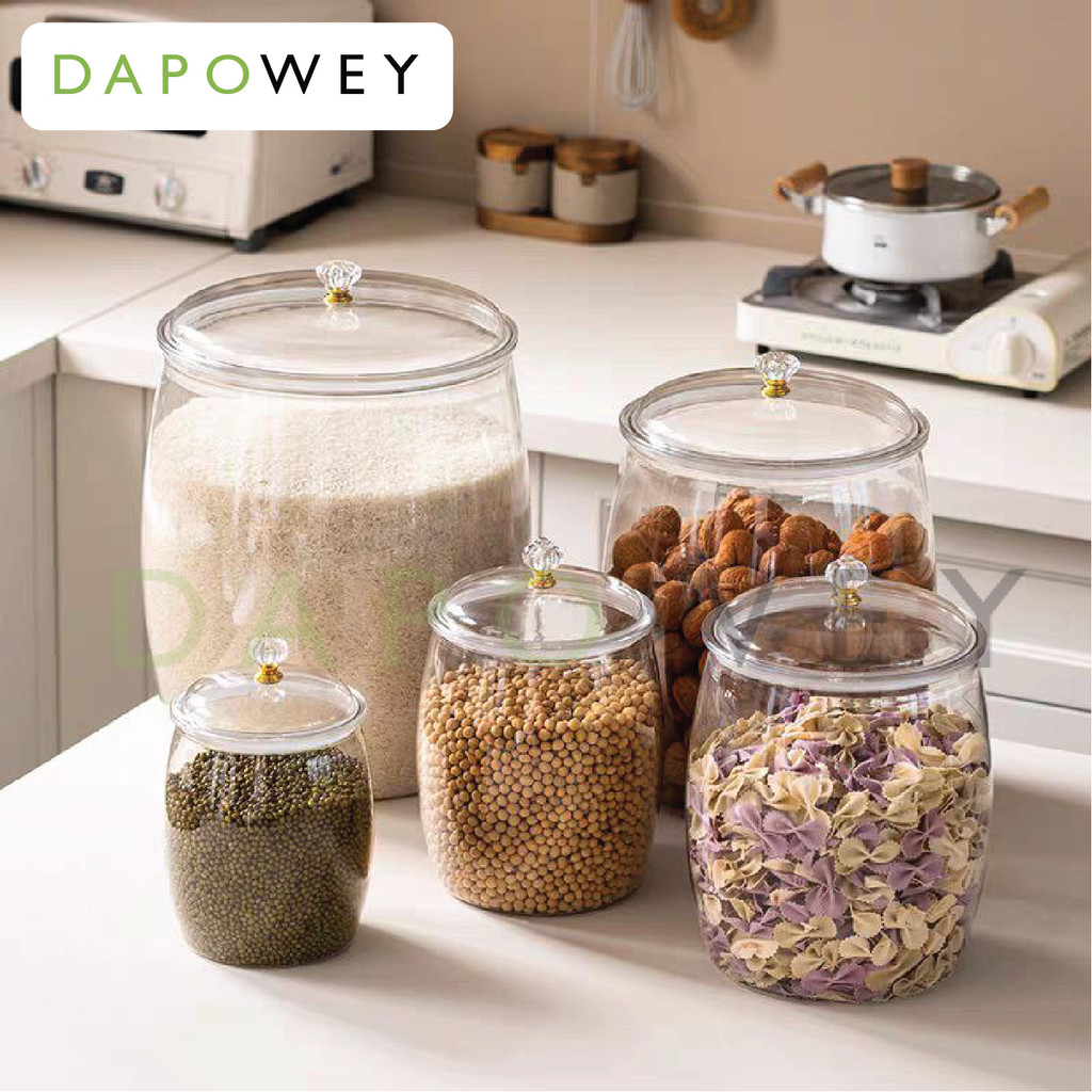 DW Airtight Plastic Container Large Capacity Store Spices Kitchen Food ...