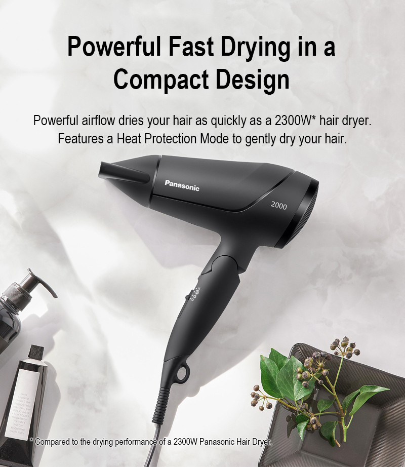 Panasonic 2000W Fast Dry Hair Dryer EH-ND65-K605 Foldable | Shopee ...