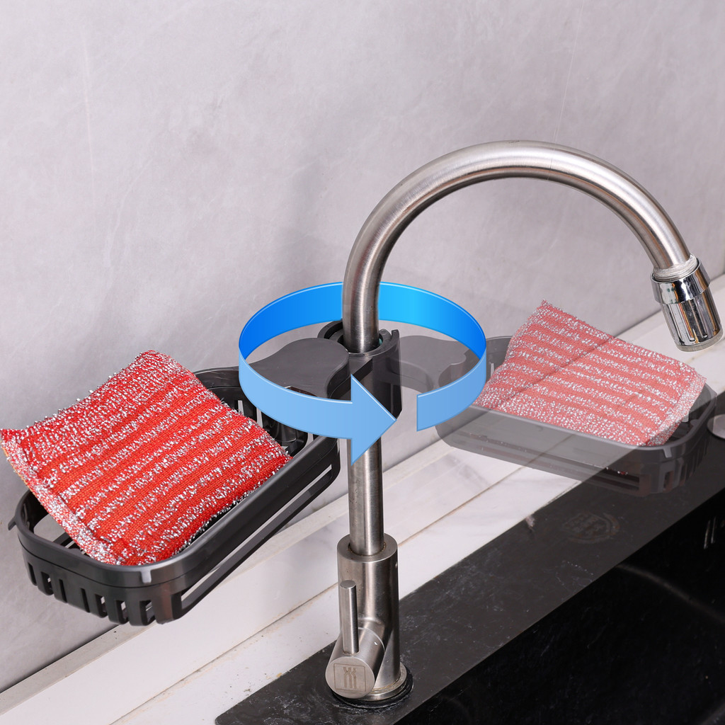 Practical Space Saving Sink Mounted Towel Sponge Draining Shelf ...