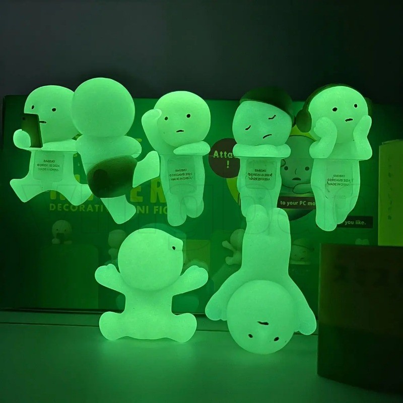 Smiski Worker Series Noctilucent Green Doll Blind Box Cute Surprise ...