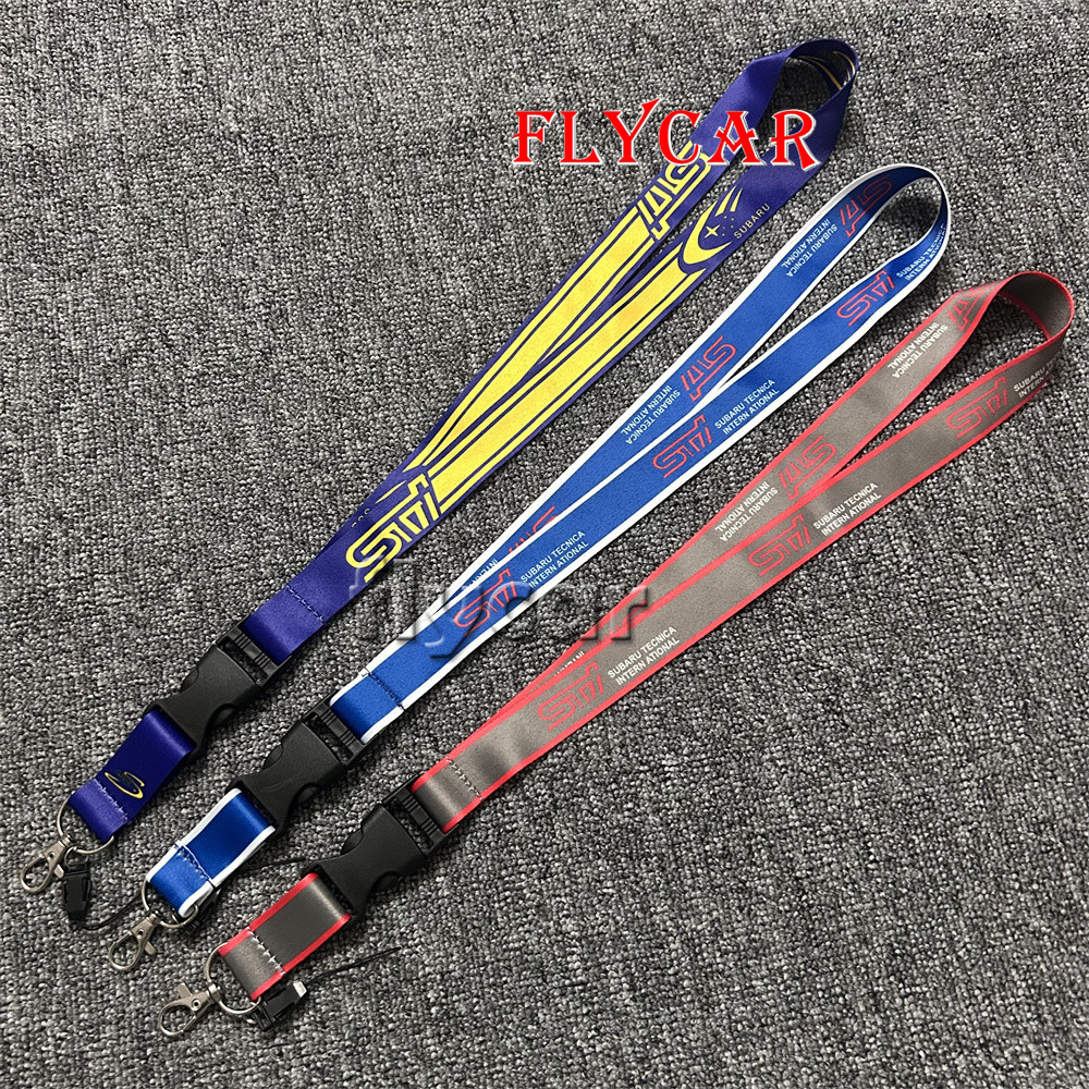 STI Car Modified Cultural Buckle Neck Lanyard Employee's Card ID Mobile ...