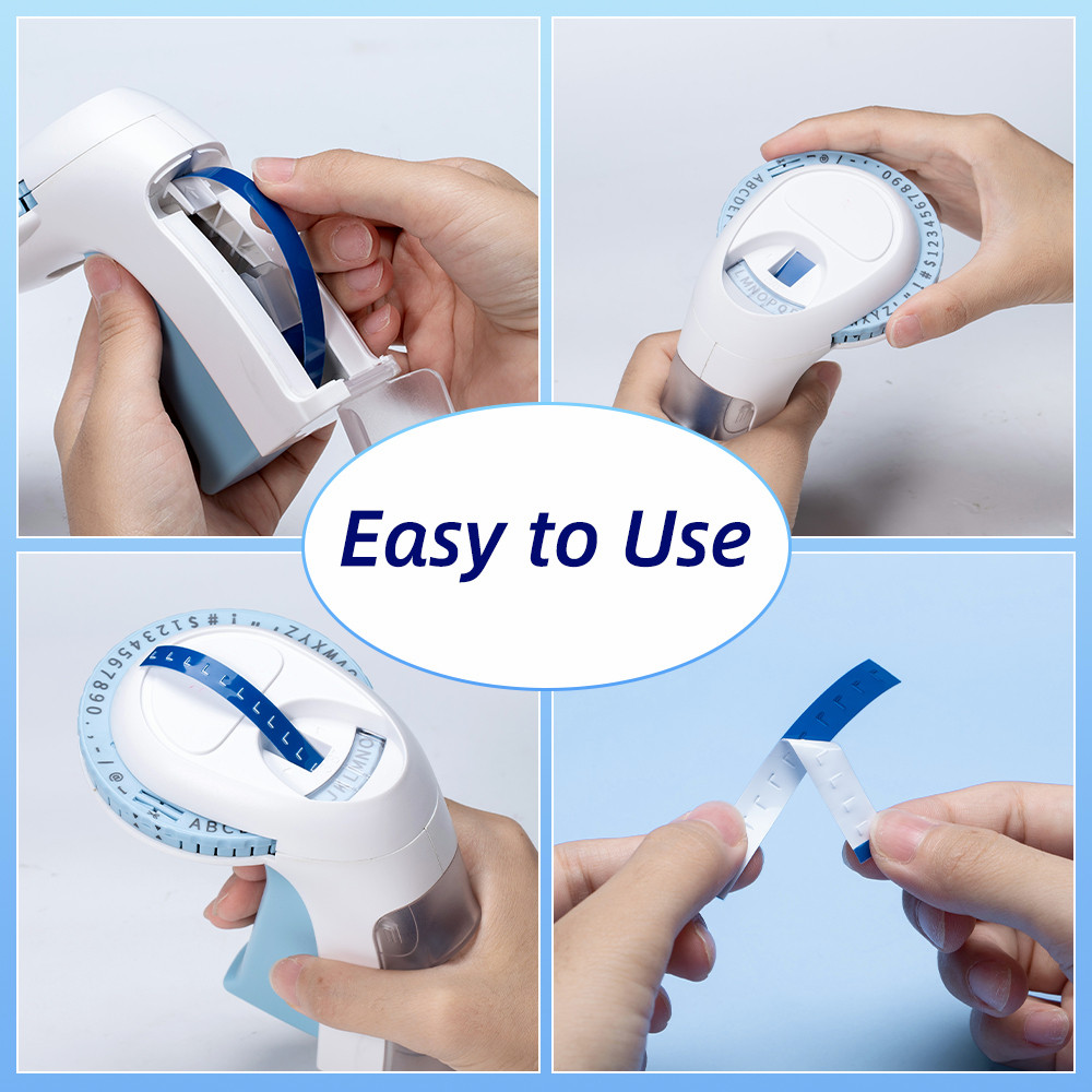 B90 Handheld Embossing Label Maker / Embossing 3D Label Tape 9mm x 3m ...