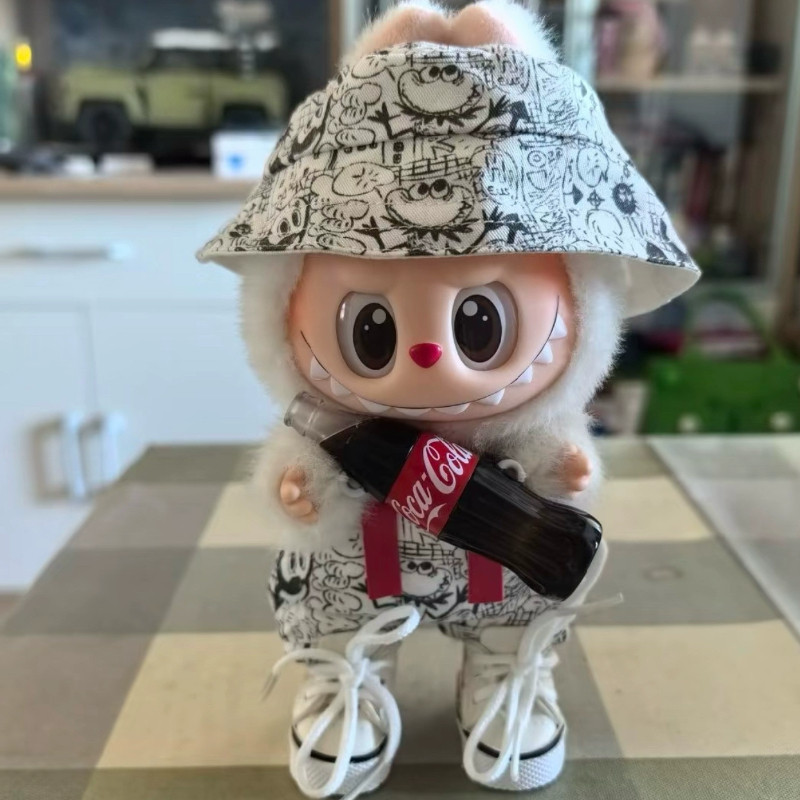 Labubu Coke Terno Clothes Set Fashion Logo Pants Hat for Have A Seat ...