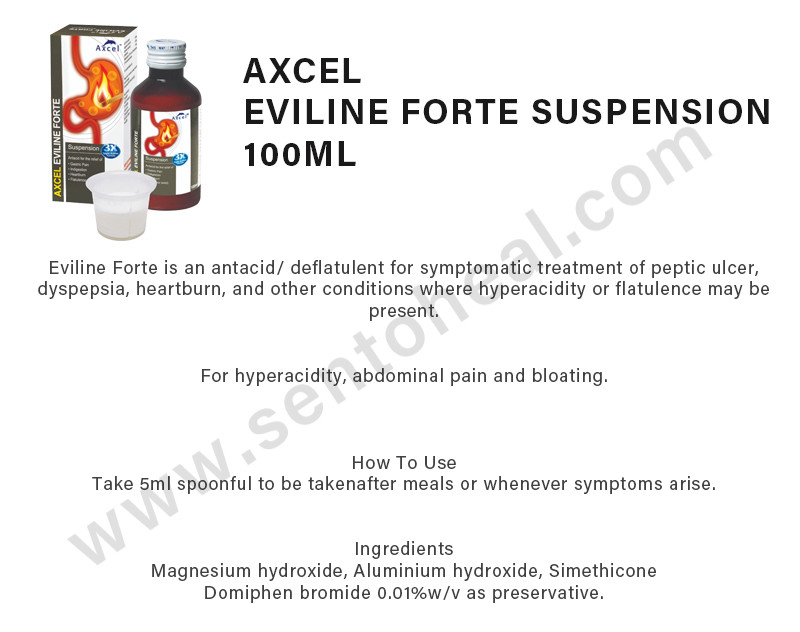 Axcel Eviline Forte Suspension 100ml (Antacid) | Shopee Singapore